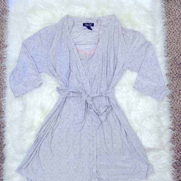 Rene Rofe | Intimates & Sleepwear | Rene Rofe Pink And Gray Lace Gown ...